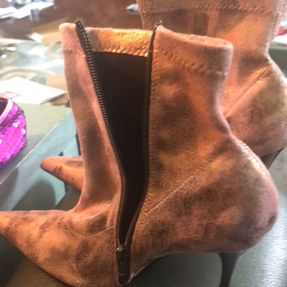 Shoes | Pink With Rose Gold Booties | Poshmark